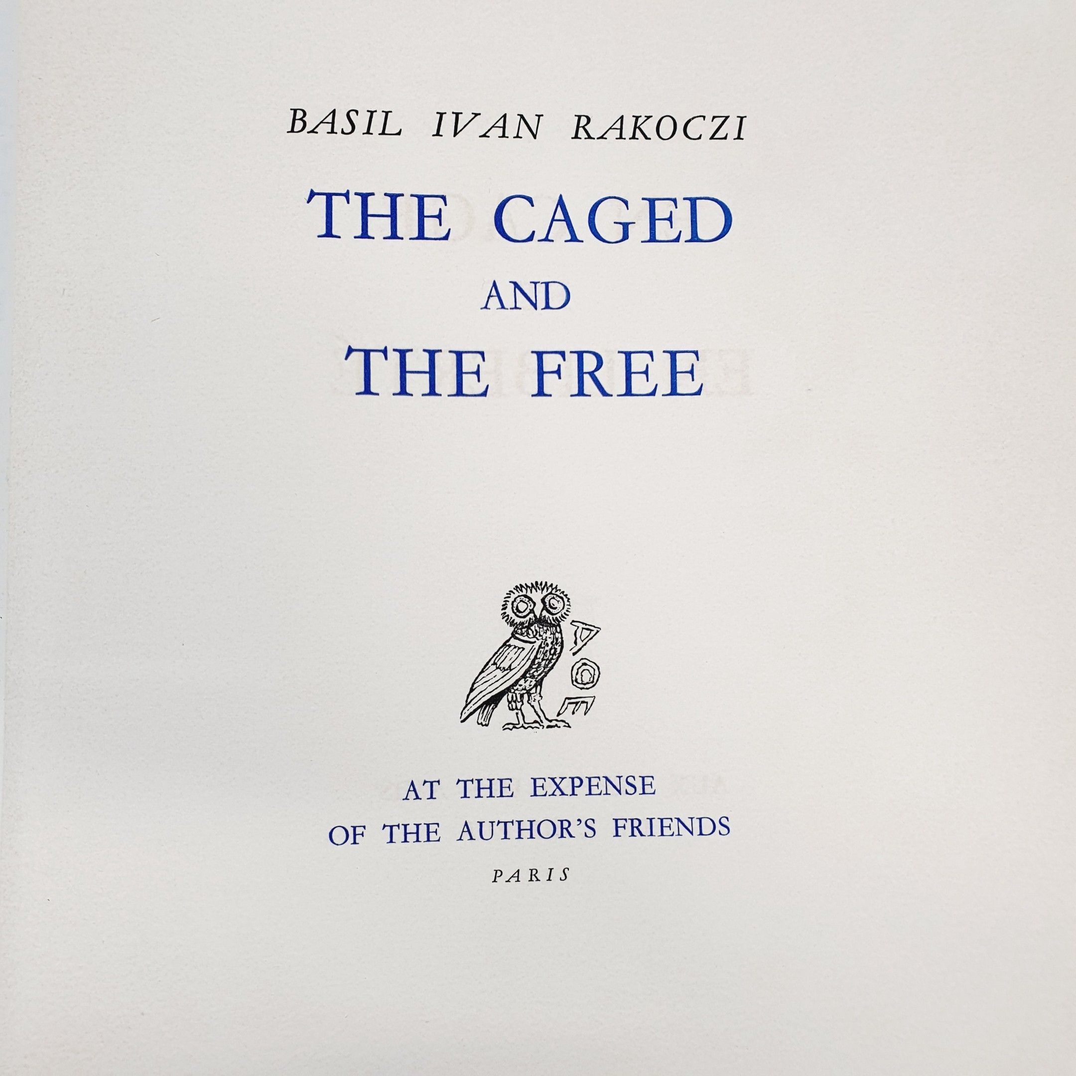 Basil Ivan RAKOCZI (1908-1979) « En cage et en li | | Ventes aux enchères