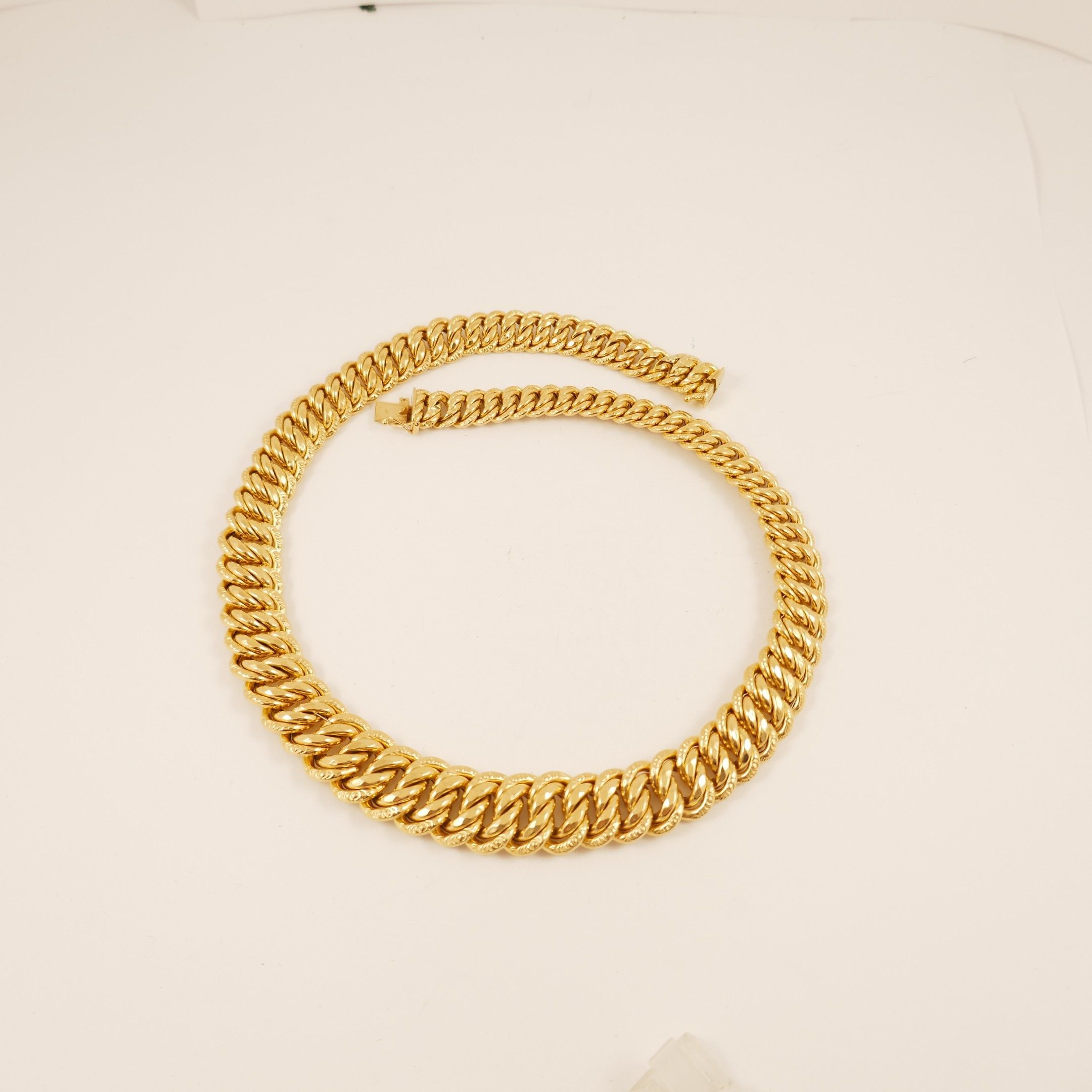 Collier gourmette US en chute en or 750 mil (Dim | Bijoux | Ventes aux ...